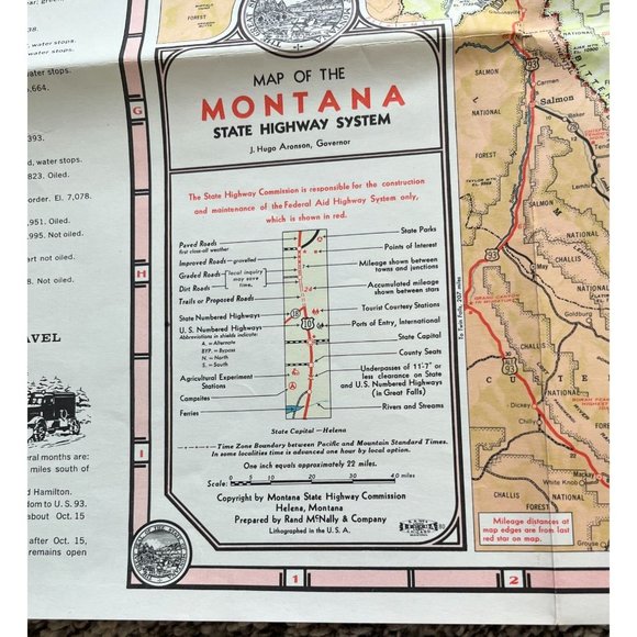 Office | Vintage 1957 Montana State Highway Commission Map Jumbo | Poshmark